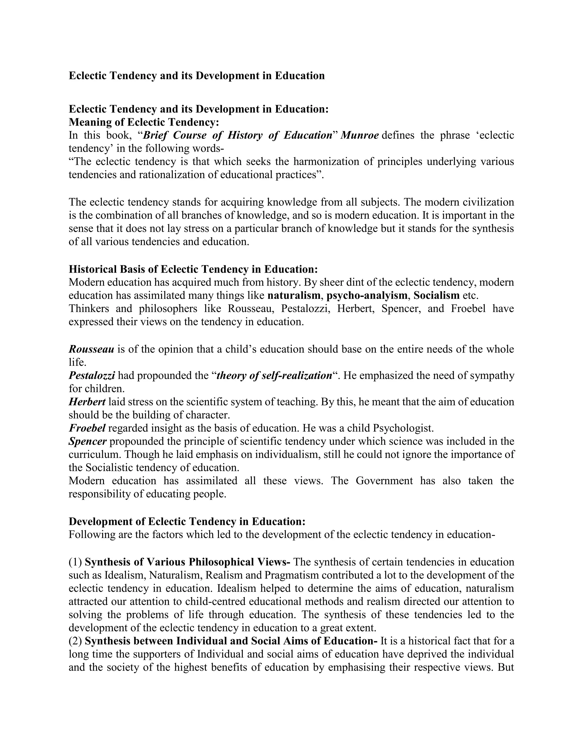 eclectic tendency.docx