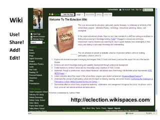 Eclection - The School Librarian | PPT