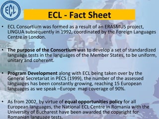 presentation of ECL - language certification system | PPT