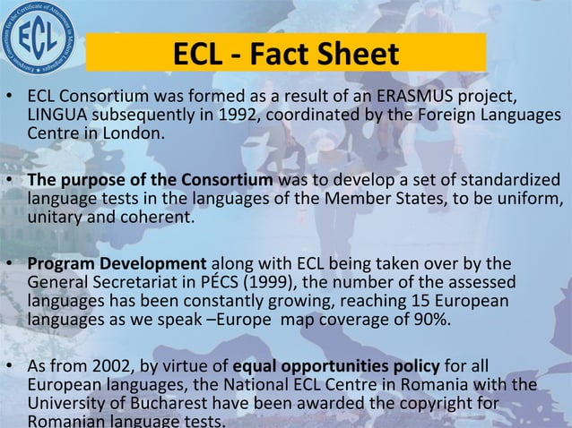 presentation of ECL - language certification system | PPT