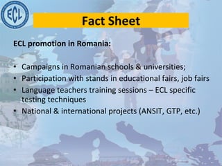 presentation of ECL - language certification system | PPT