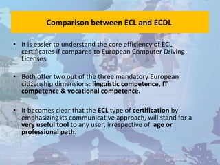 presentation of ECL - language certification system | PPT