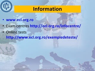 presentation of ECL - language certification system | PPT