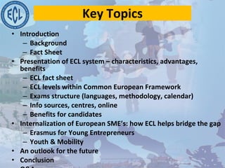 presentation of ECL - language certification system | PPT