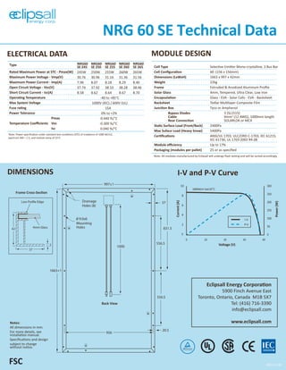 Eclipsall Energy NRG Series Spec Sheet 60 SE | PDF