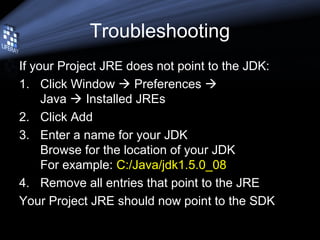 Set up the Debugger with Eclipse | PPT | Programming Languages | Computing
