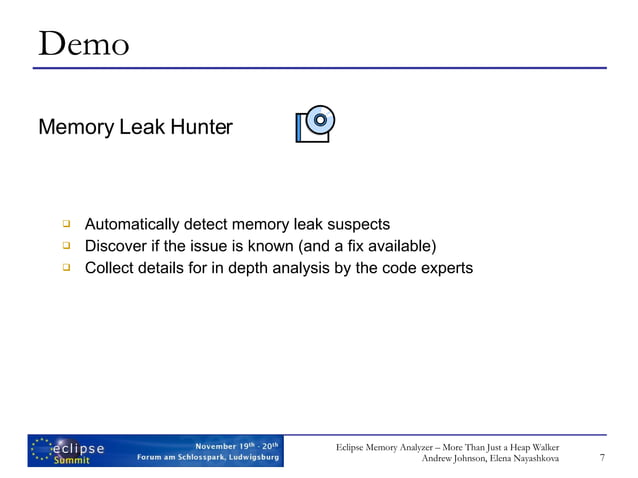 Eclipse Memory Analyzer | PPT