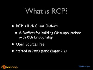 Eclipse RCP | PPT | Programming Languages | Computing