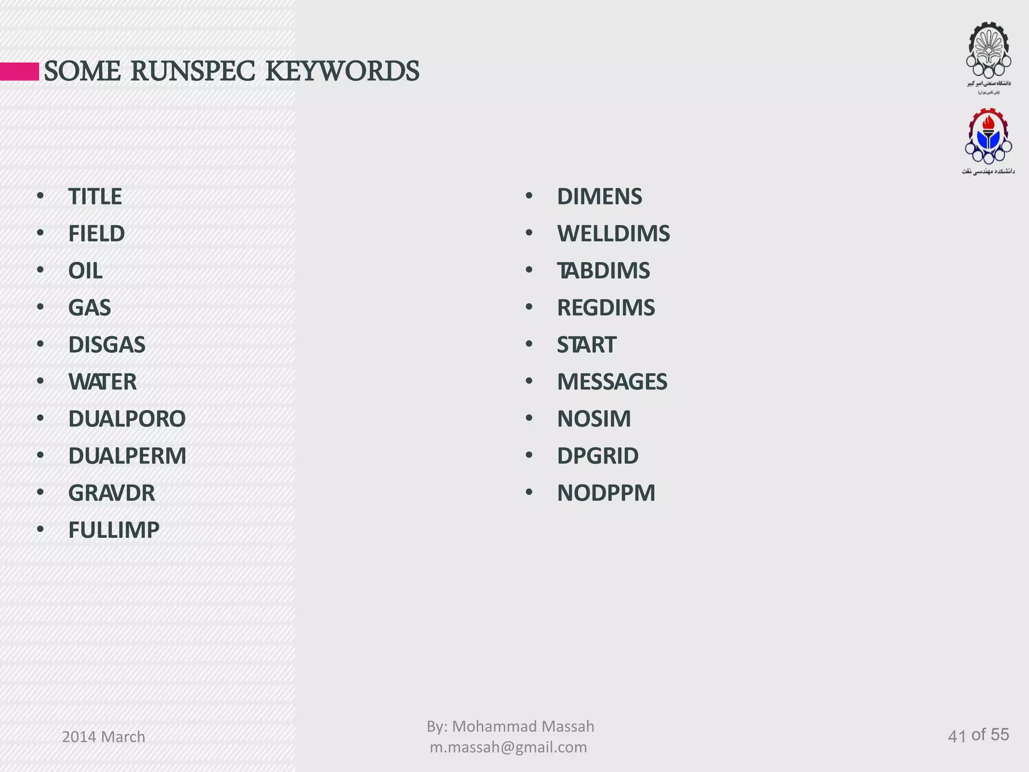 Eclipse 100 - Petroleum reservoir simulation course | PDF