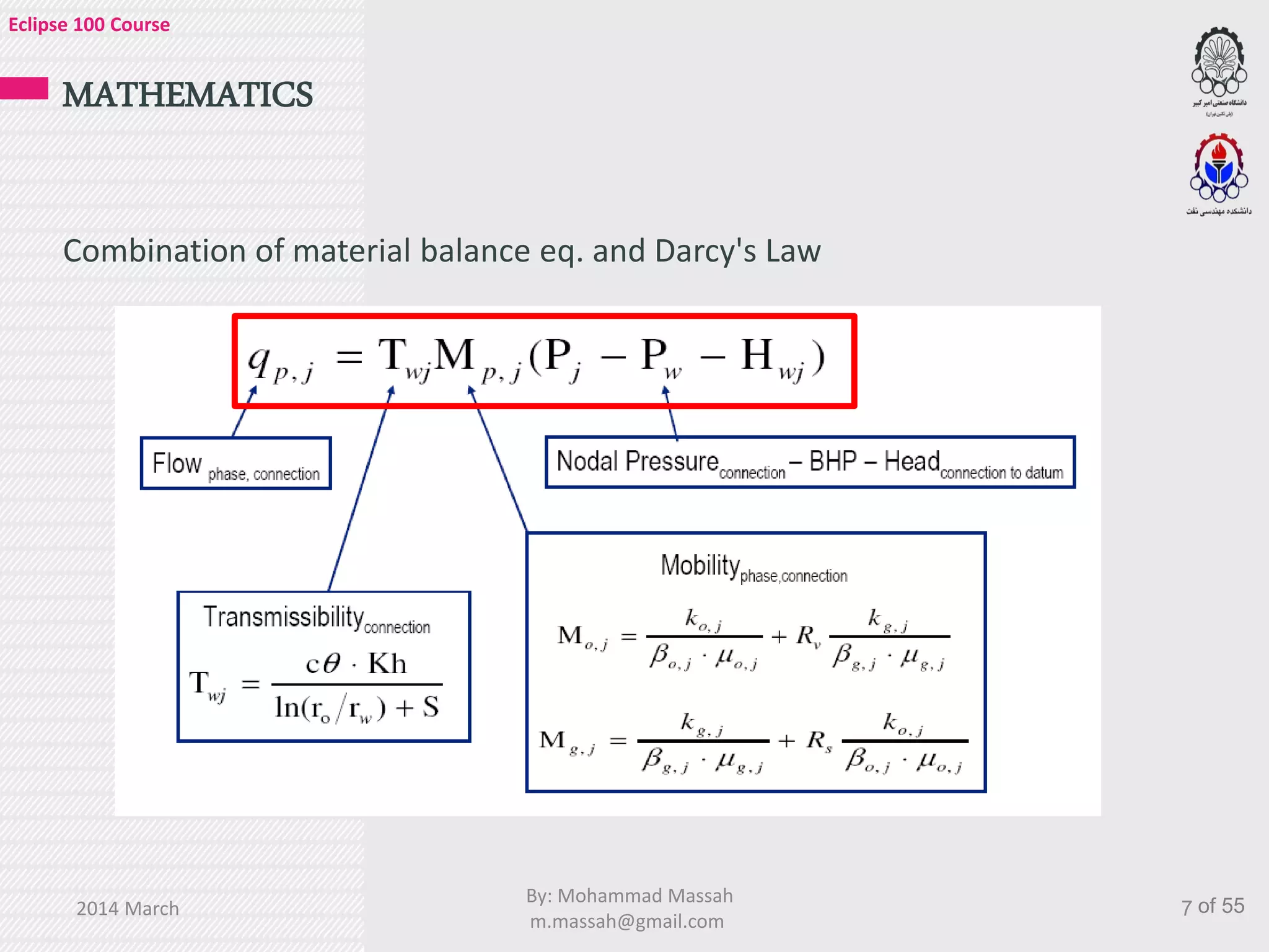 Eclipse 100 - Petroleum reservoir simulation course | PDF