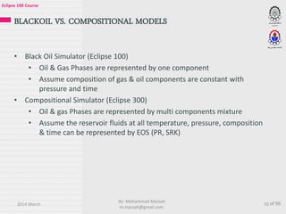 Eclipse 100 - Petroleum reservoir simulation course | PDF