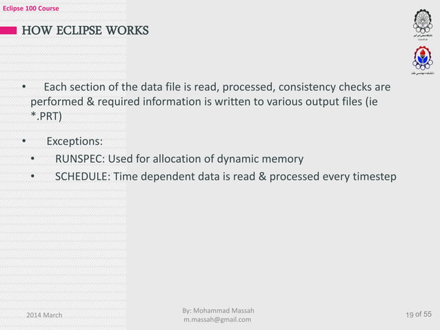 Eclipse 100 - Petroleum reservoir simulation course | PDF