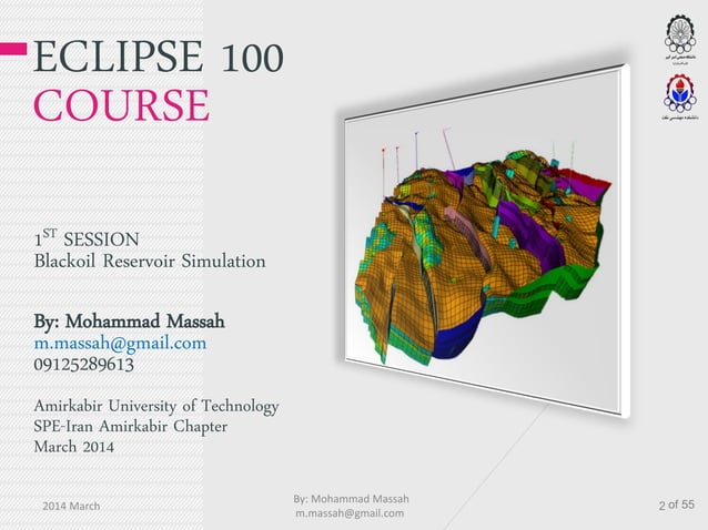 Eclipse 100 - Petroleum reservoir simulation course | PDF
