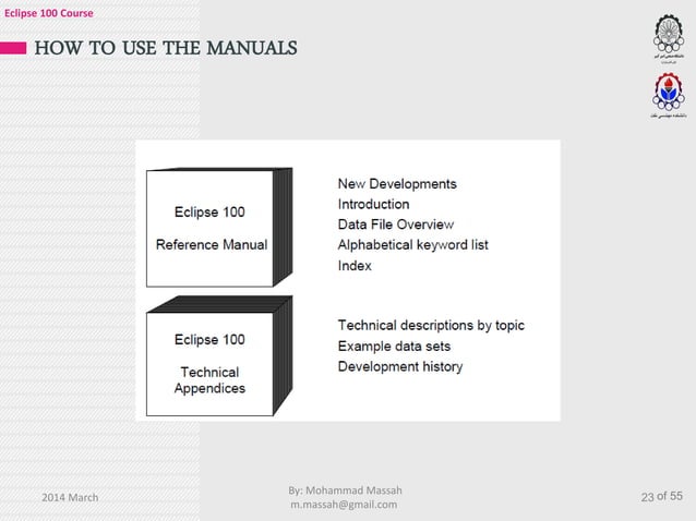 Eclipse 100 - Petroleum reservoir simulation course | PDF