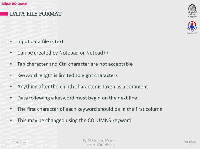 Eclipse 100 - Petroleum reservoir simulation course | PDF