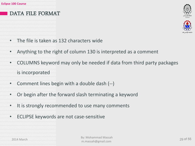 Eclipse 100 - Petroleum reservoir simulation course | PDF
