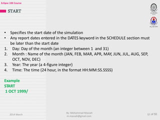 Eclipse 100 - Petroleum reservoir simulation course | PDF