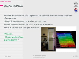 Eclipse 100 - Petroleum reservoir simulation course | PDF