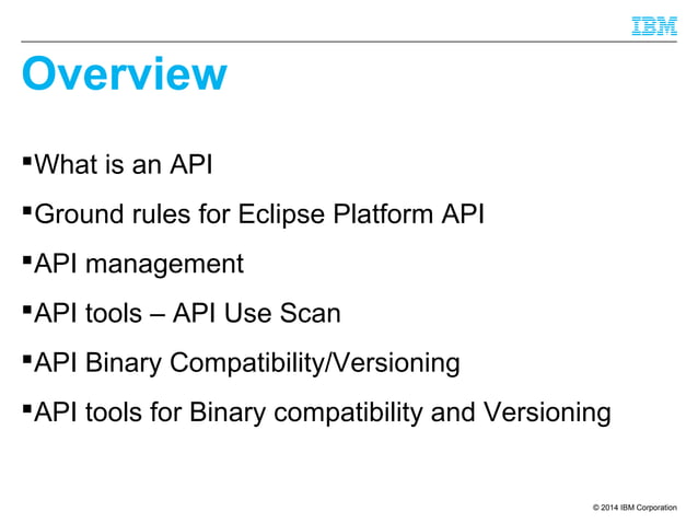 Eclipse and API tooling | PPT