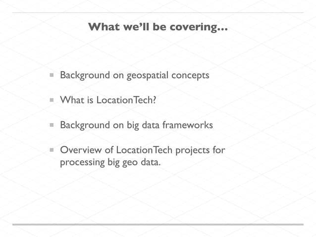 Processing Geospatial at Scale at LocationTech | PDF