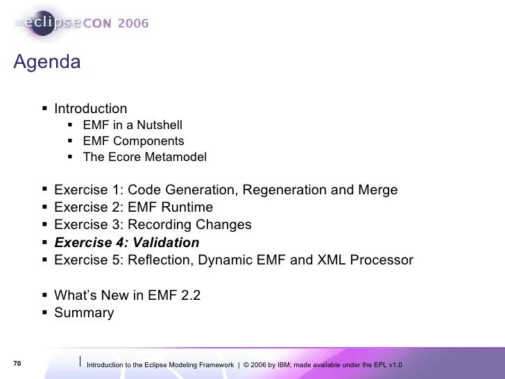 Eclipsecon 2006 Introduction To The Eclipse Modeling Framework 7577