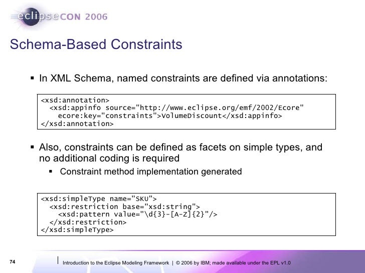 Eclipsecon 2006 Introduction To The Eclipse Modeling Framework