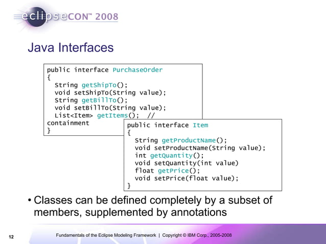 Eclipsecon 2008 Fundamentals Of The Eclipse Modeling Framework Ppt