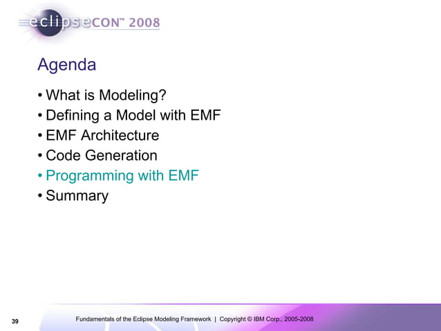 Eclipsecon 2008 Fundamentals Of The Eclipse Modeling Framework Ppt
