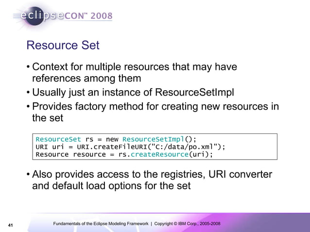 Eclipsecon 2008 Fundamentals Of The Eclipse Modeling Framework Ppt