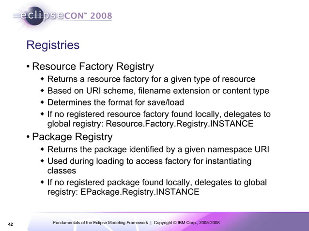 Eclipsecon 2008 Fundamentals Of The Eclipse Modeling Framework Ppt 7697