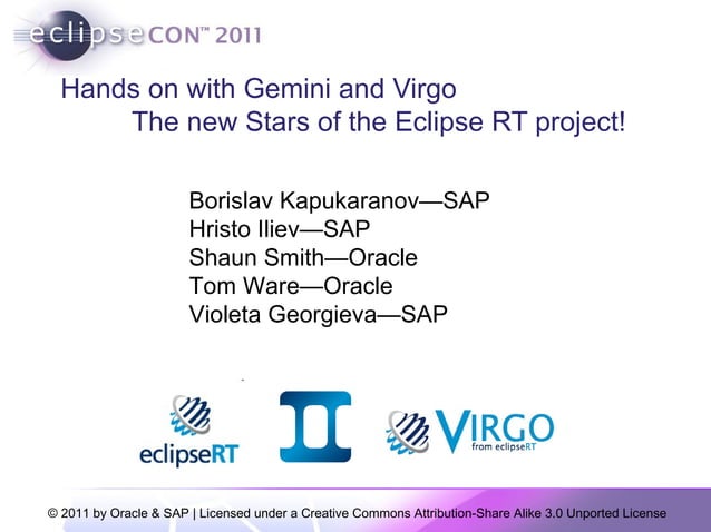 EclipseCon 2011-Gemini Intro | ODP