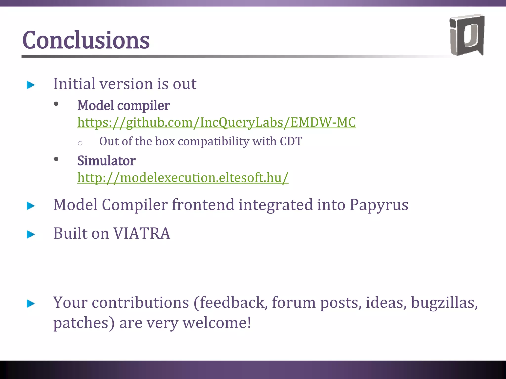 Incremental Model Compiler For Executable Uml Ppt