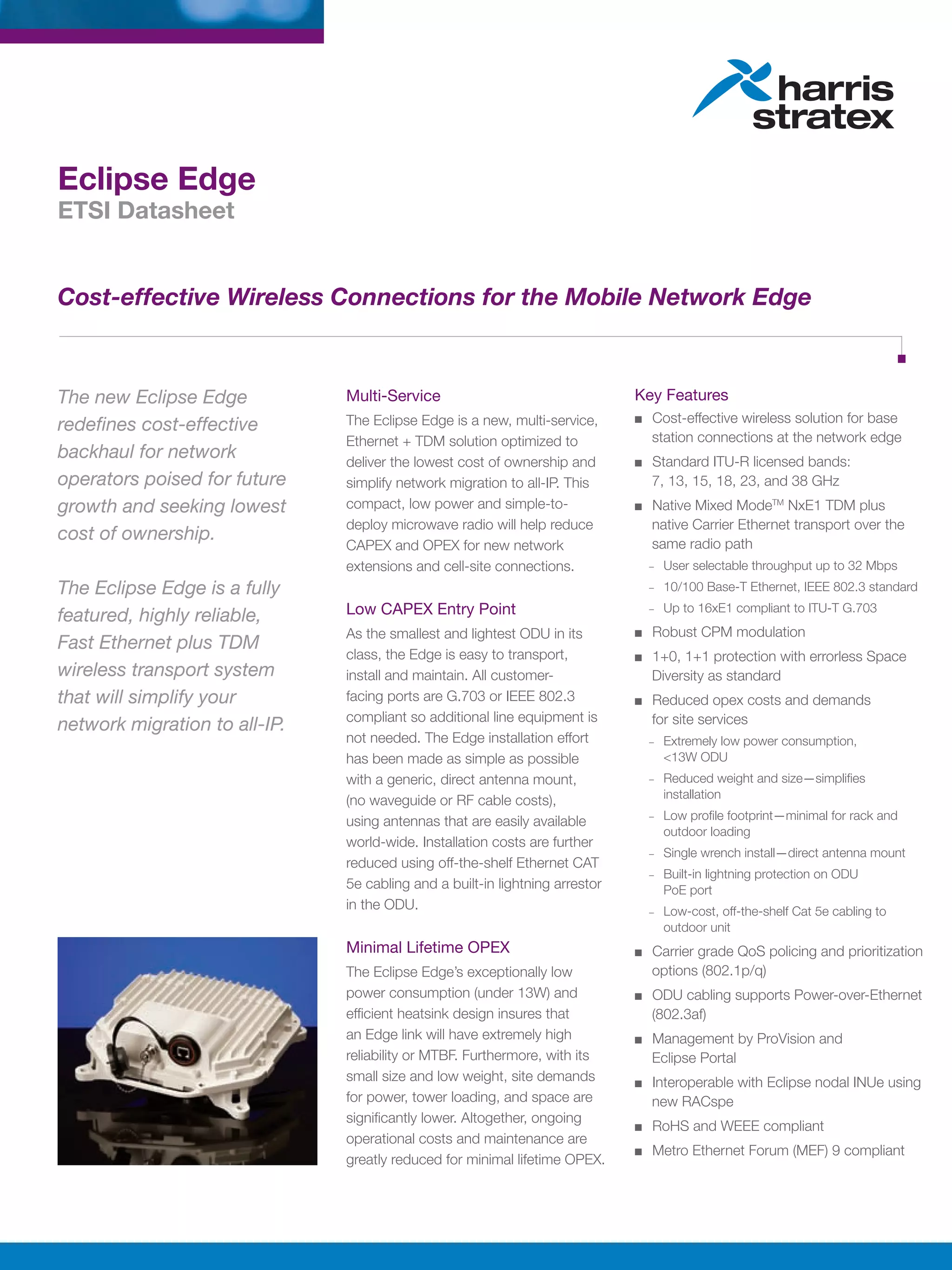 Eclipse edge datasheet | PDF