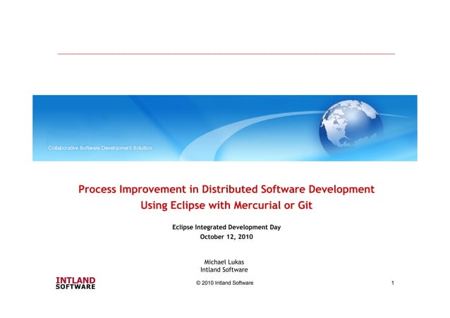 Process Improvement in Distributed Software Development Using Eclipse ...