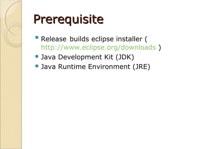 Introduction to Eclipse IDE | PPT | Operating Systems | Computer Software and Applications