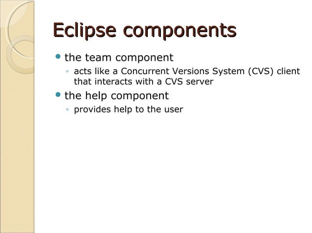 Introduction to Eclipse IDE | PPT | Operating Systems | Computer ...