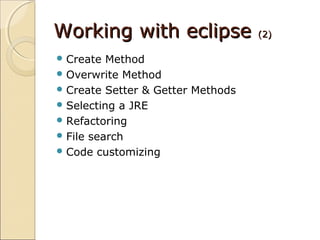 Introduction to Eclipse IDE | PPT