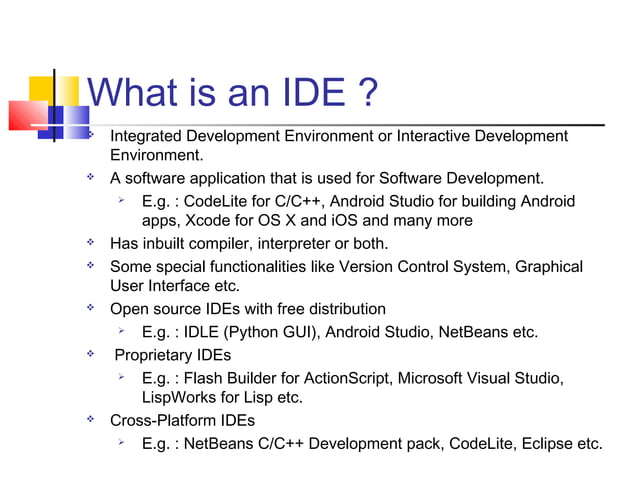Eclipse introduction IDE PRESENTATION | PPT