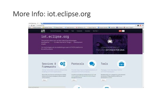 Eclipse IoT: Open source technology for IoT developers | PPTX