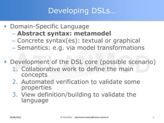 Eclipse Labs for Improving DSL Development - Eclipse DemoCamp Juno 2012 ...