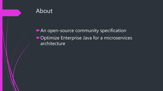 Eclipse micro profile | PPTX | Programming Languages | Computing