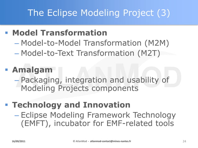 Eclipse Modeling & MoDisco - An Introduction to Modeling and (Model Driven) Reverse Engineering ...