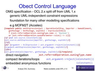 Eclipse OCL Summary | PPT