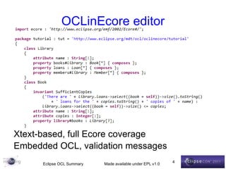Eclipse OCL Summary | PPT