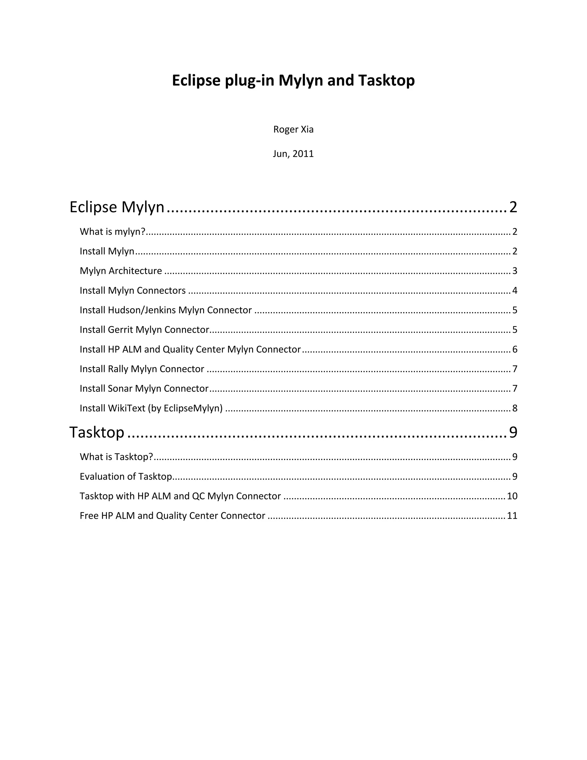 Eclipse plug in mylyn & tasktop | PDF