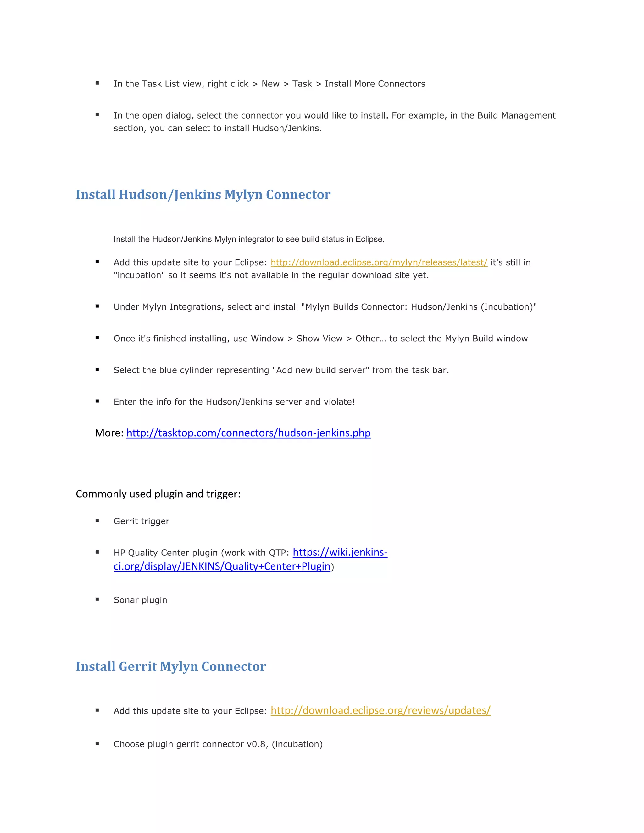 Eclipse plug in mylyn & tasktop | PDF