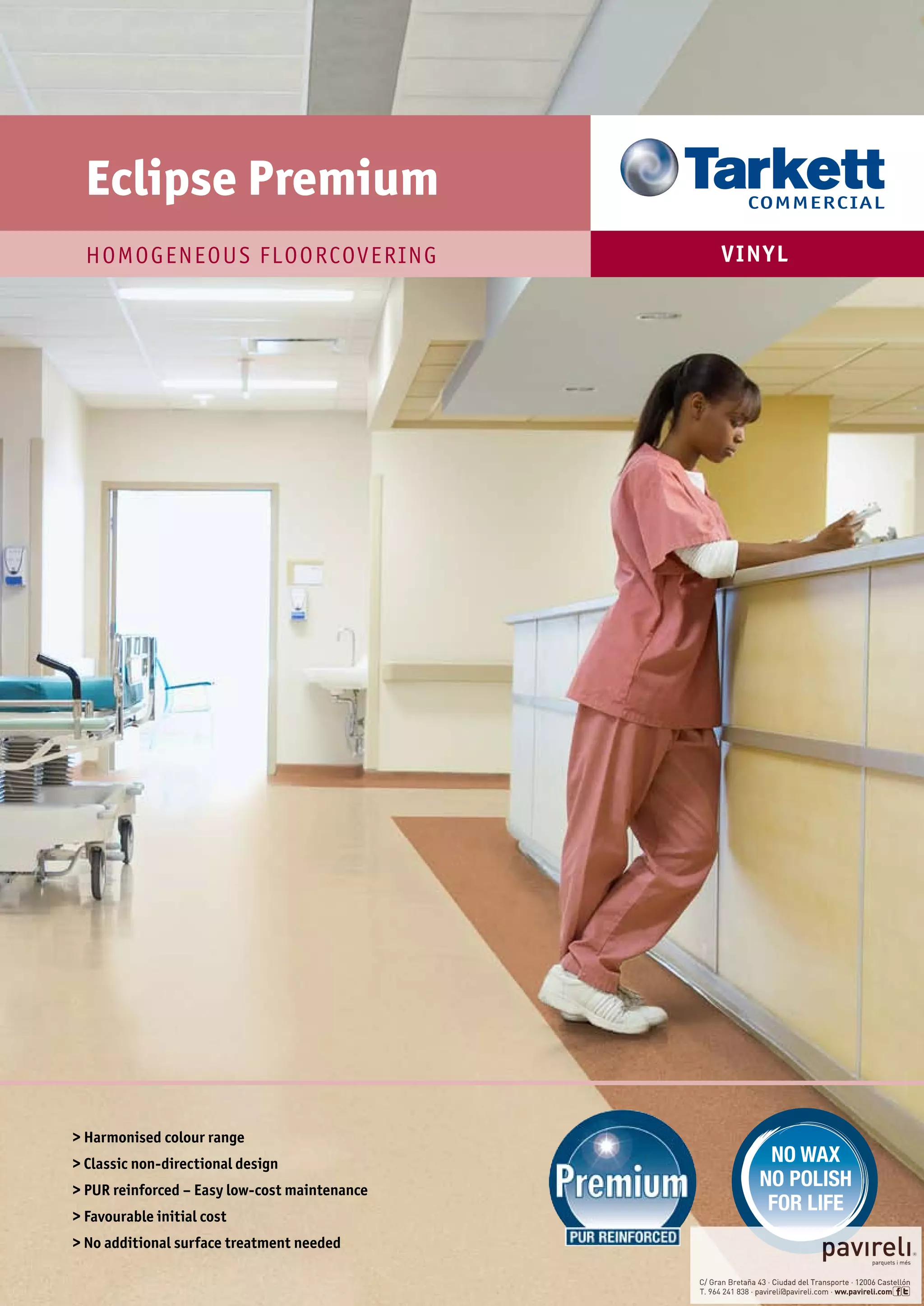 Suelo pvc Tarkett Eclipse premium | PDF