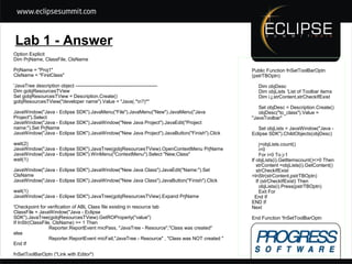 Eclipse UI automation | PPT