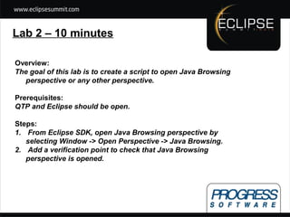 Eclipse UI automation | PPT