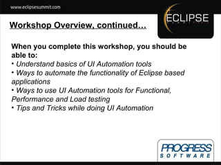 Eclipse UI automation | PPT